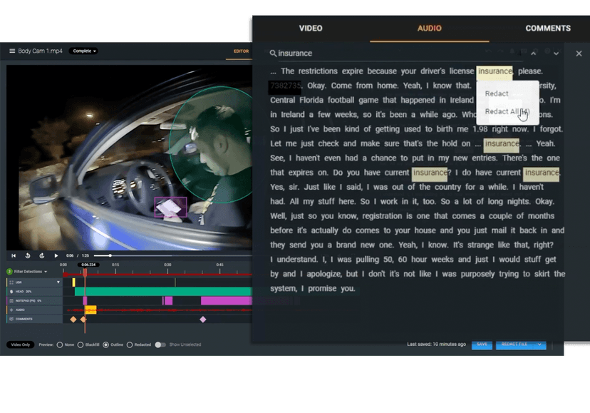 AI-Powered Video & Audio Redaction | Veritone Redact